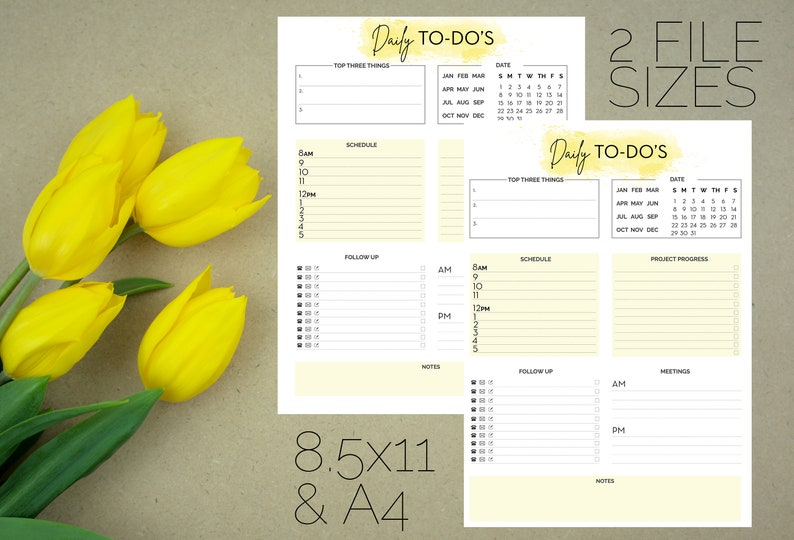 Daily to Do List Printable to Do List Office Organizer Template to Do ...