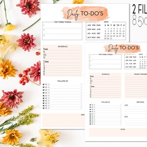 Daily to Do List Printable to Do List Office Organizer Template to Do ...