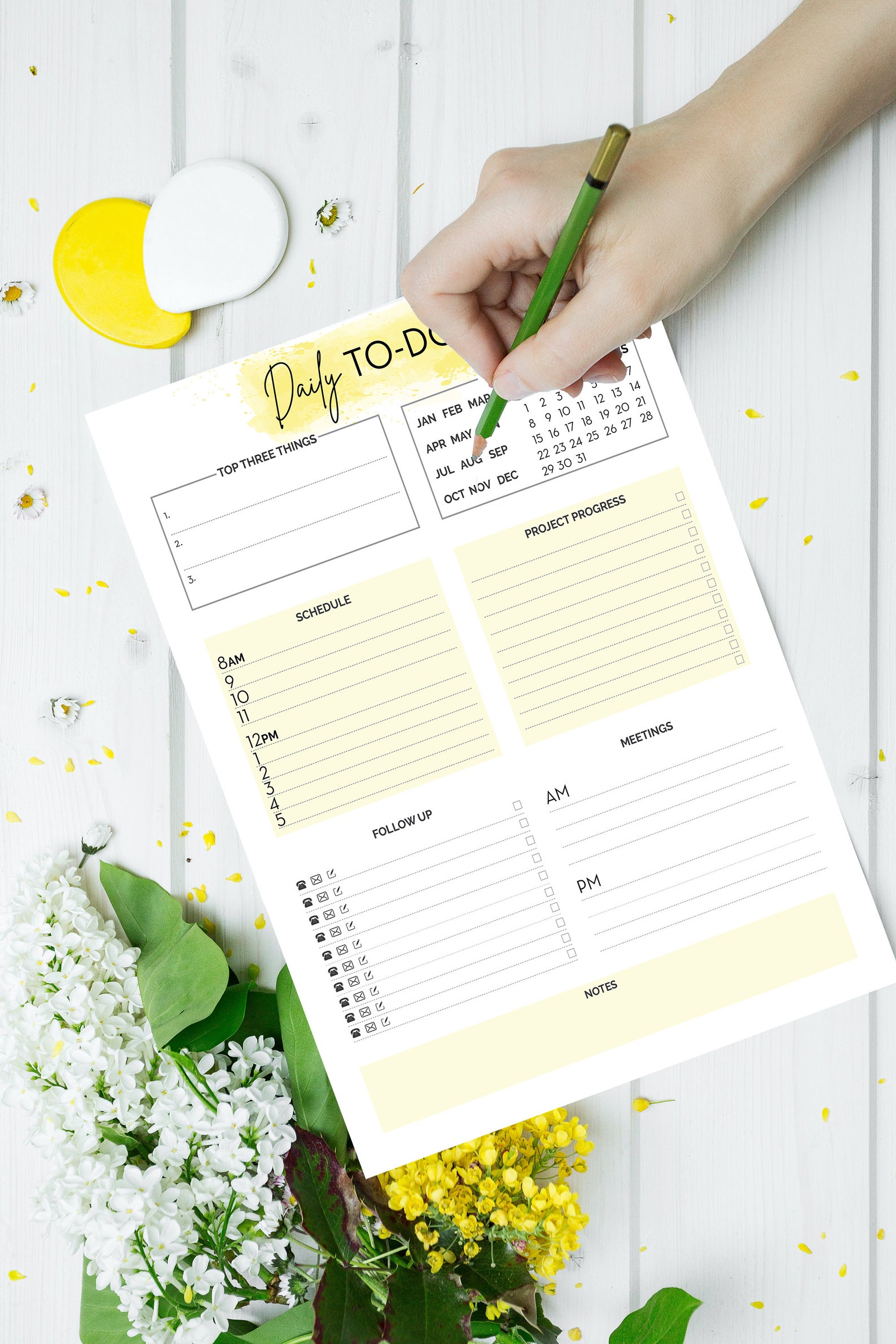 Daily to Do List | Printable to Do List | Office Organizer Template ...
