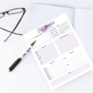 Daily to Do List | Printable to Do List | Office Organizer Template ...