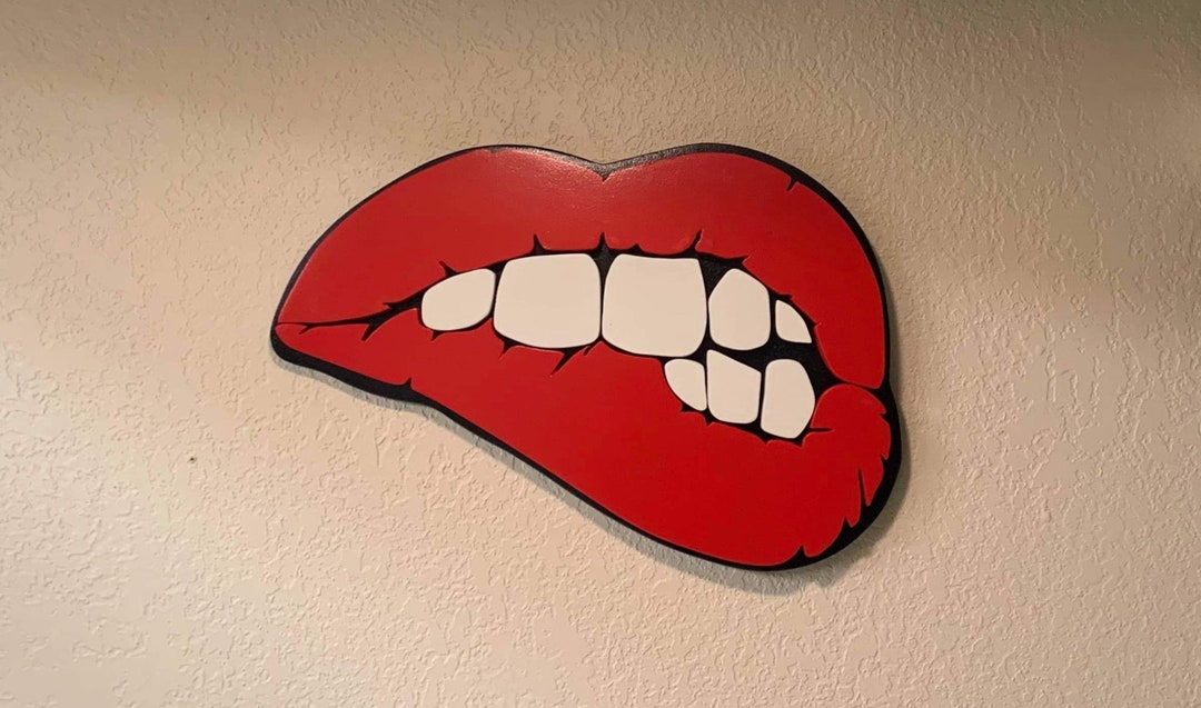 Biting Lips SVG - Etsy