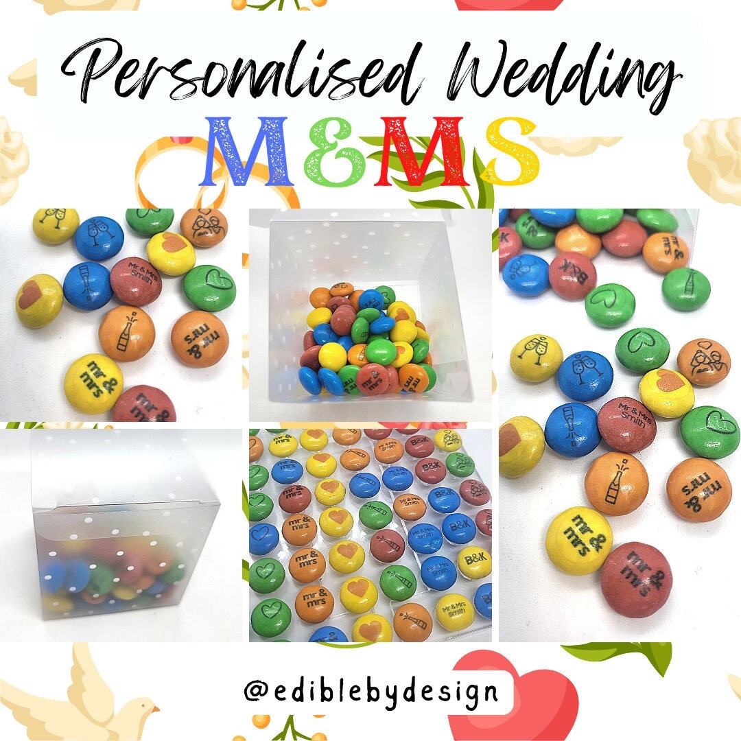 Wedding Favour Chocolate M&ms - Personalised With Edible Ink - Your ...