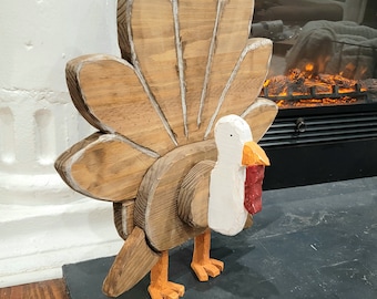 Wood Carved Turkey - Etsy