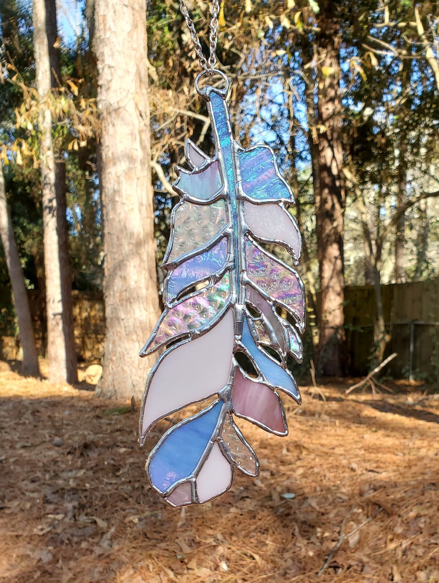Feather Stained Glass Suncatcher Window Art Decor Home - Etsy