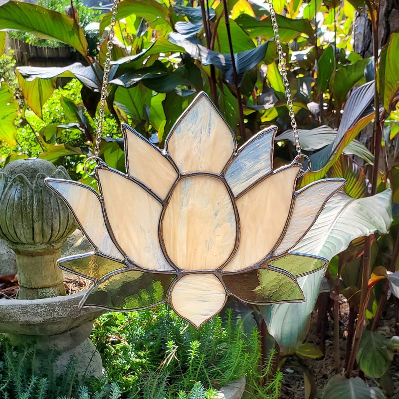 Stained Glass Lotus - Etsy