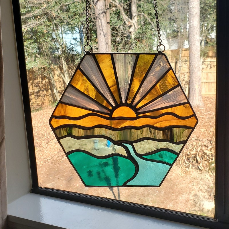 Stained Glass Sunset - Etsy
