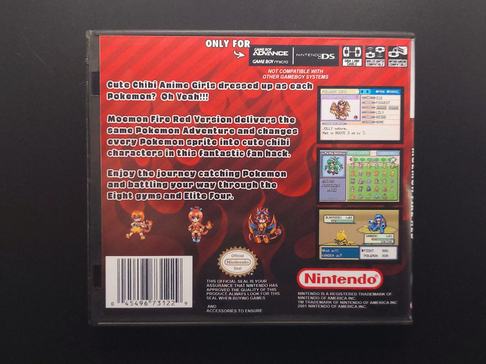 Pokemon "moemon Red: Revival Update" W/ Case ROM HACK - Etsy