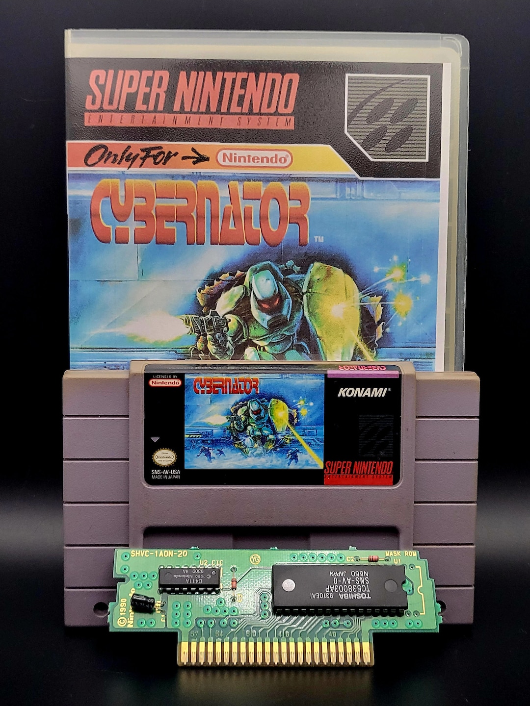 100% Authentic "cybernator" SNES Cartridge With Case - Etsy
