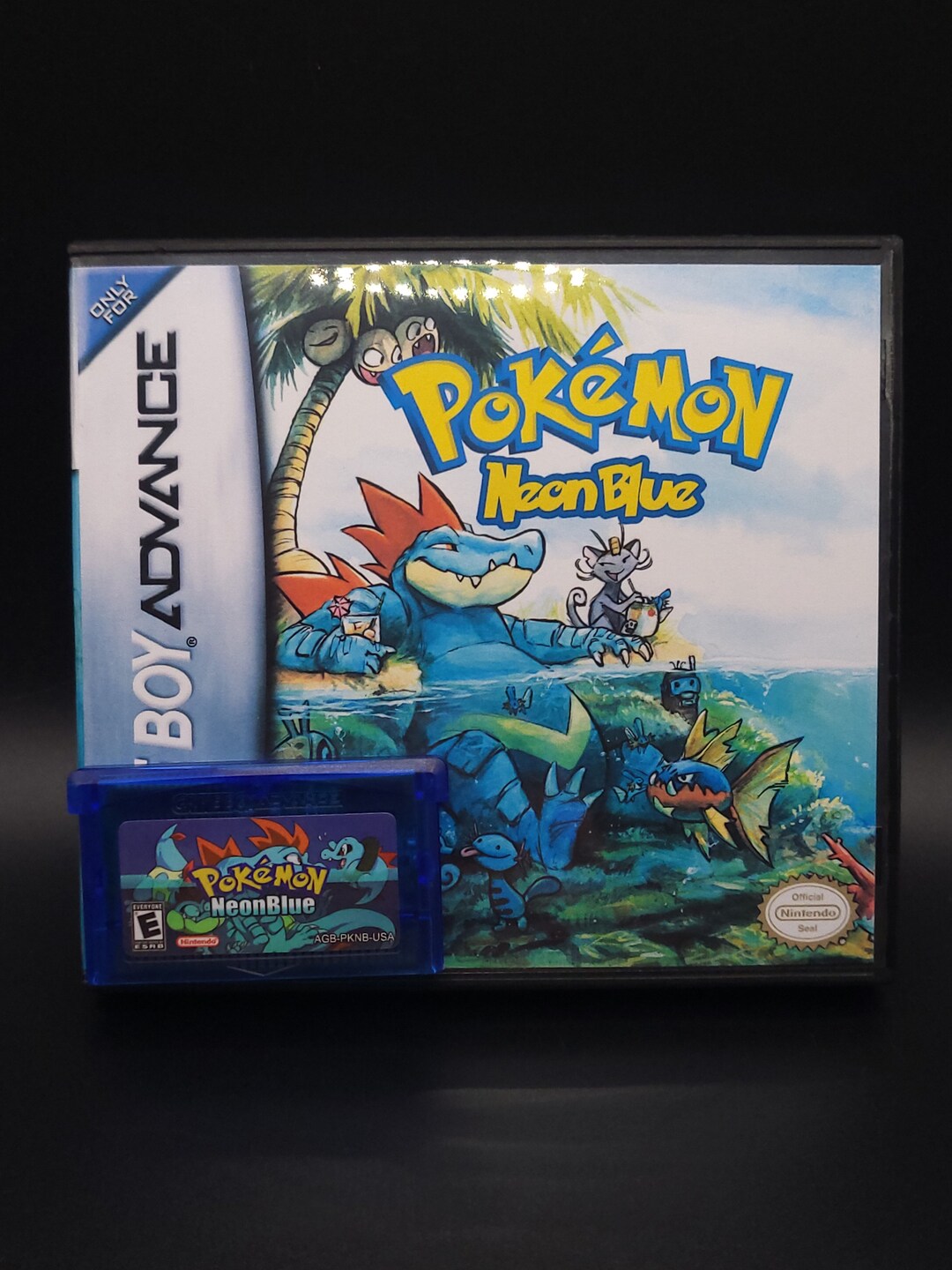 Pokemon Neon Blue GBA - Etsy