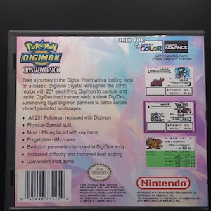 Pokemon "digimon: Crystal Version" GBC ROM - Etsy