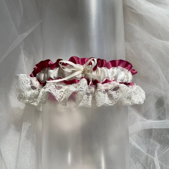PINK SATIN GARTER - Etsy