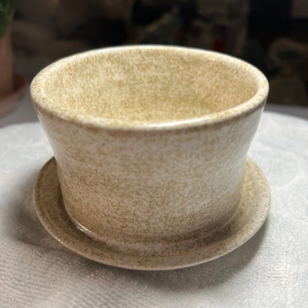 4 Inch Handmade Ceramic Planter With Saucer, Planter, Pottery ...