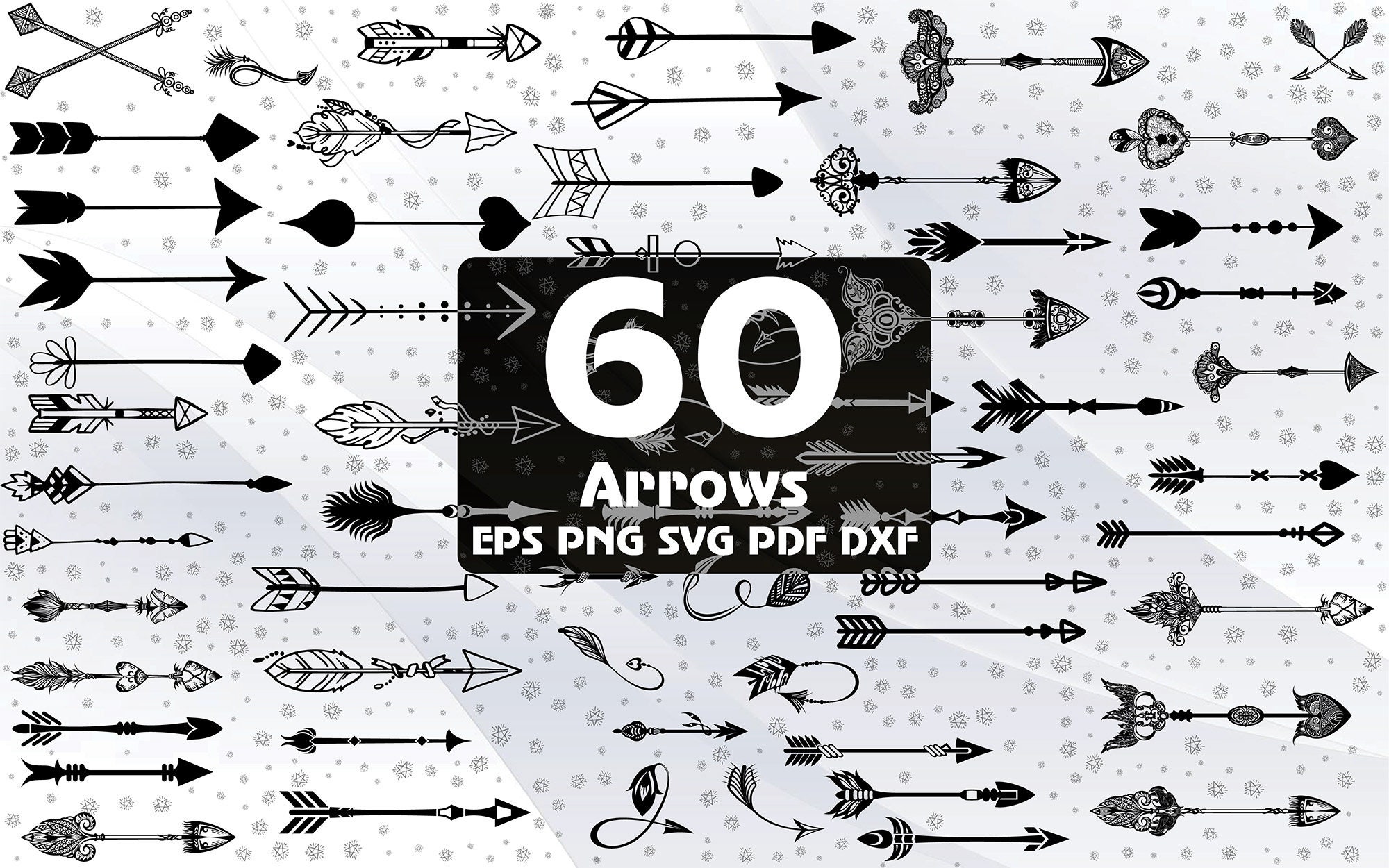 60 Arrows SVG, Arrows Vector, Arrows Clipart, Arrows PNG, Arrows DXF, Arrow Printable, Crossed ...