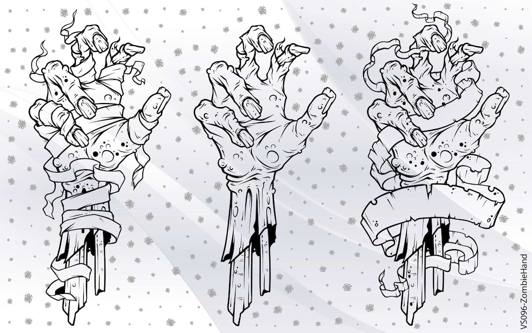 Zombie Hand, Zombie Clipart, Horror SVG, Creepy Hand, Zombie Art ...