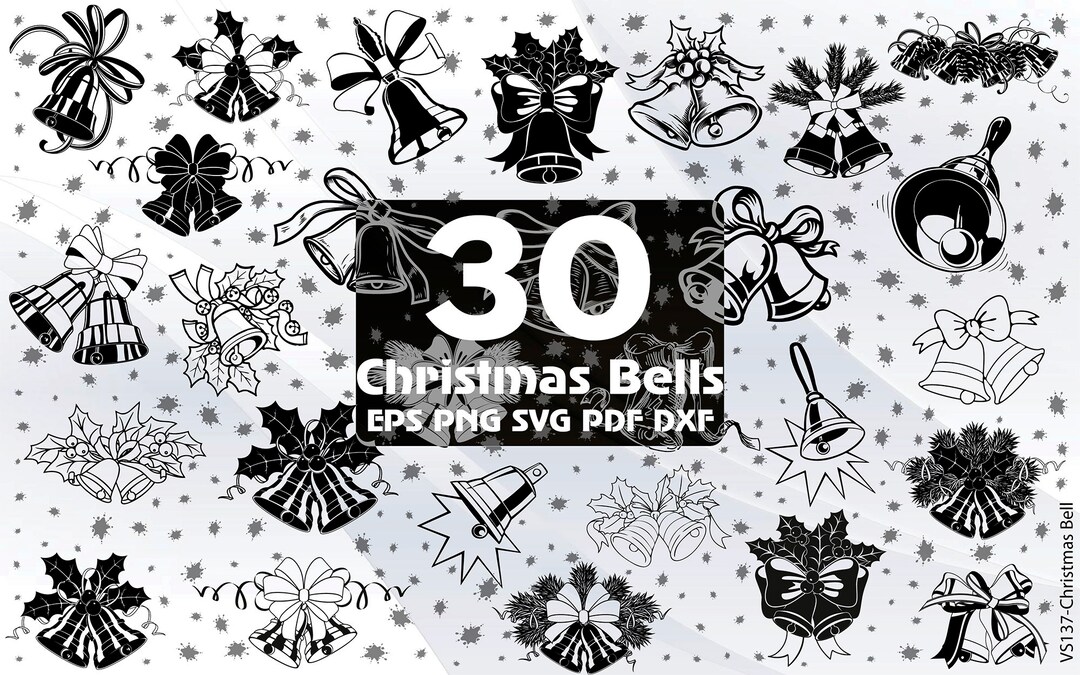 30 Christmas Bells SVG, Jingle Bells SVG, Xmas Bells Svg, Christmas ...