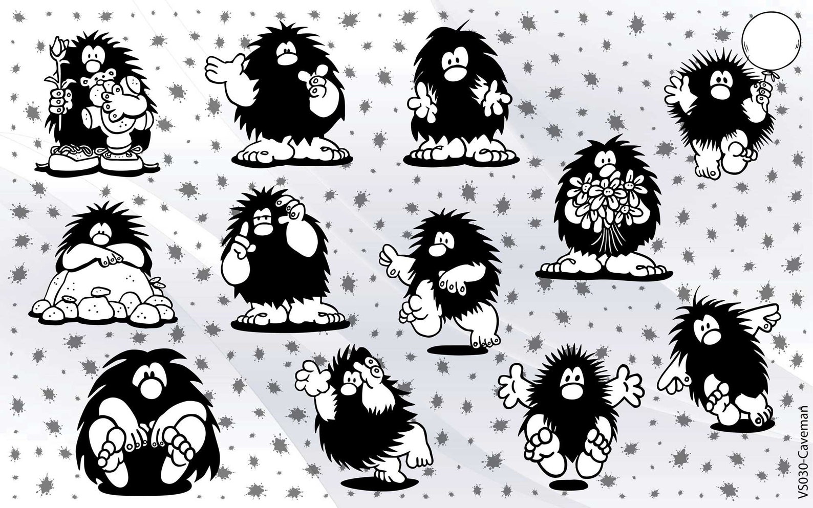 12 Caveman Vector Image SVG Files, Primitive Man Sketch Images for ...