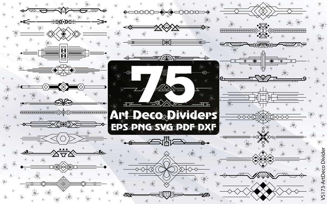 75 Art Deco Element SVG, Art Deco SVG, Art Deco Divider, Art Deco ...