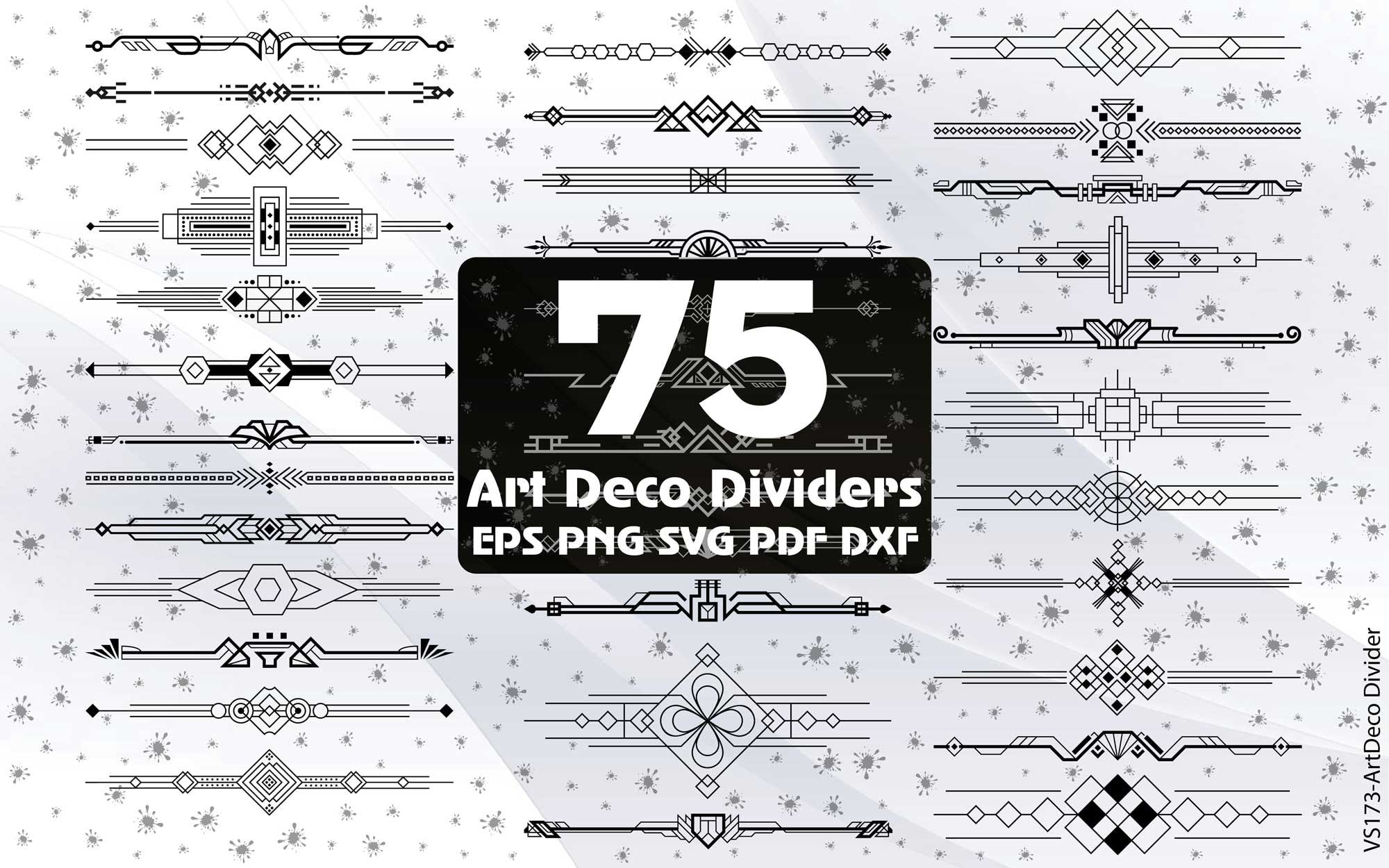 75 Art Deco Element SVG, Art Deco SVG, Art Deco Divider, Art Deco ...