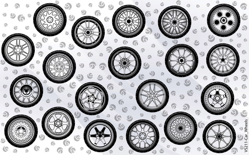 20 Car Wheels SVG, Car Wheels Clipart, Car Wheels PNG, Car Wheels ...