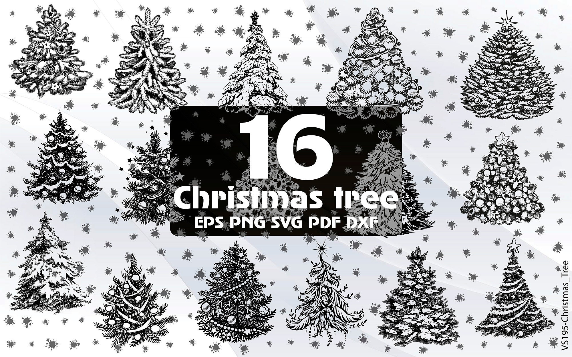 16 Xmas Tree SVG Christmas Tree SVG Christmas Tree PNG - Etsy