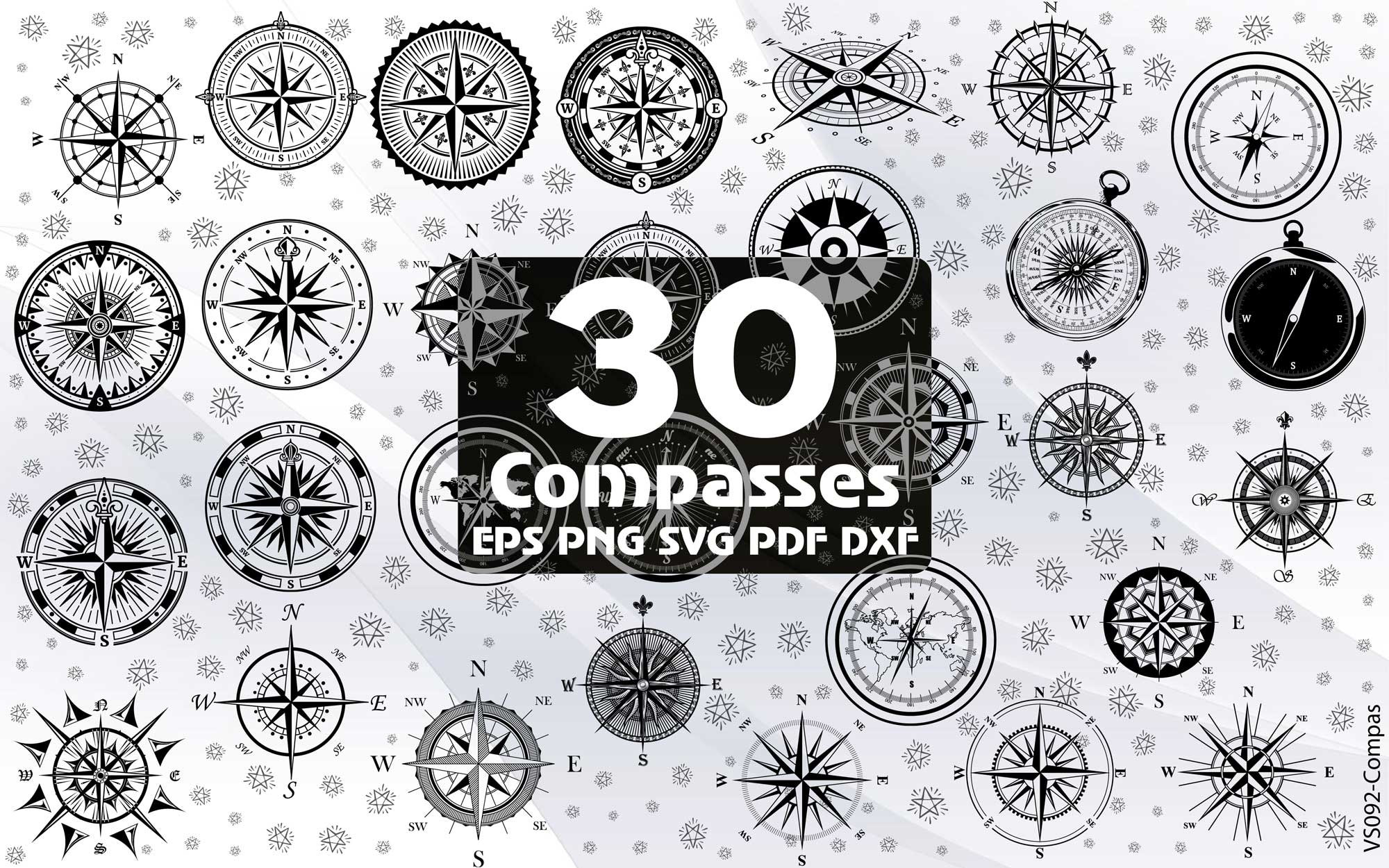 30 Compass SVG, Compass Rose, Compass Art, Compass Decor, Navy SVG, Compass Decal, Nautical SVG ...