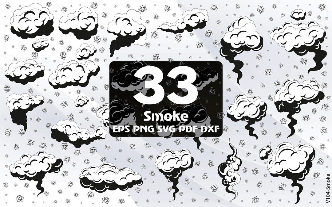 45 Smoke Vector Image SVG, Clouds of Smoke Faces Sketches SVG, Smoke ...