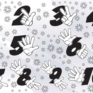 10 Finger Count From 1 Till 10 Vector SVG Files, Hand Count Sketches ...