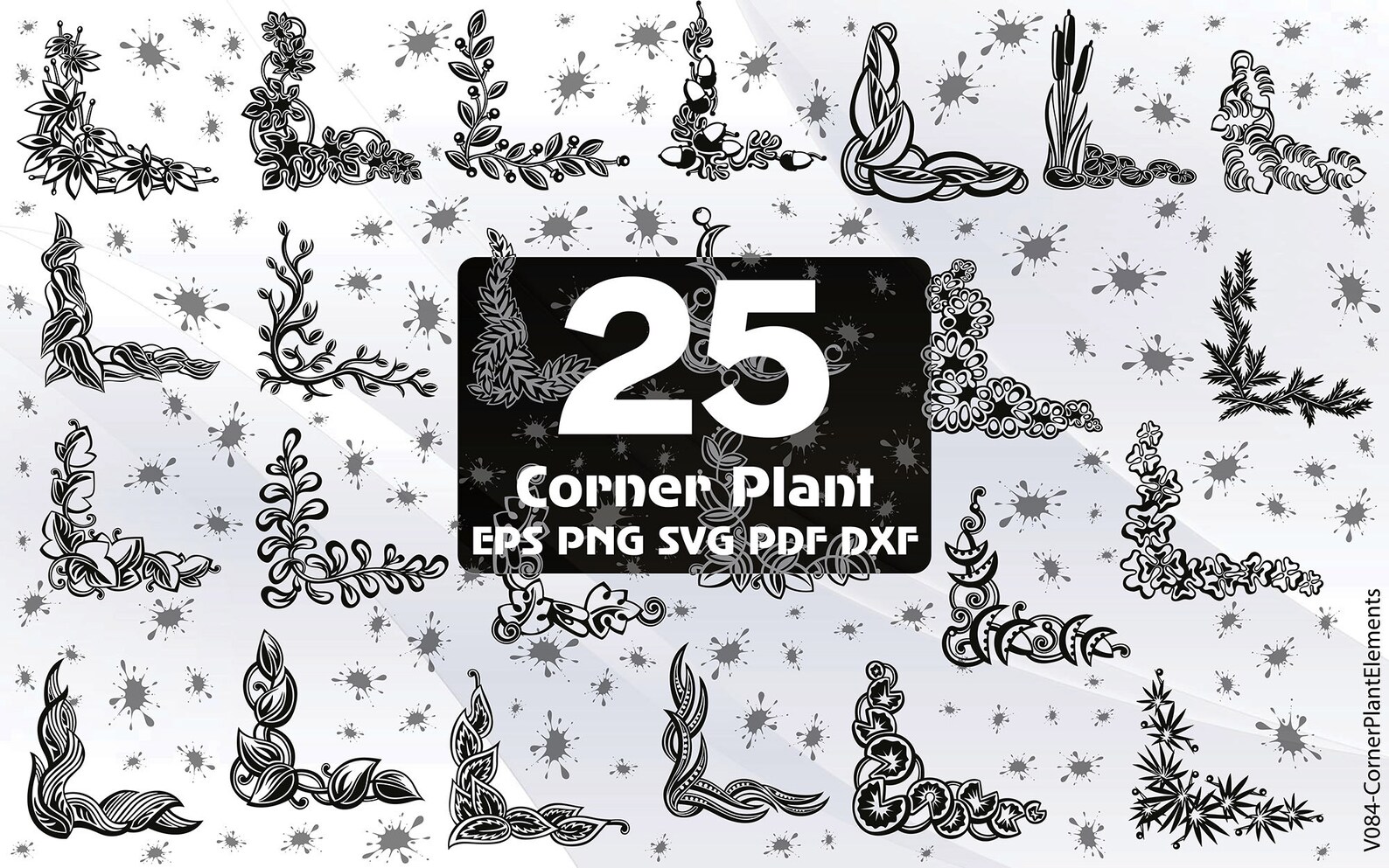 25 Borders SVG Corners Svg Decorative Corners Leaves Svg - Etsy