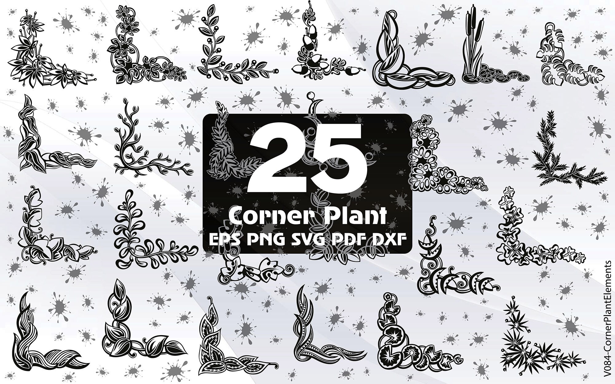 25 Borders SVG Corners Svg Decorative Corners Leaves Svg - Etsy