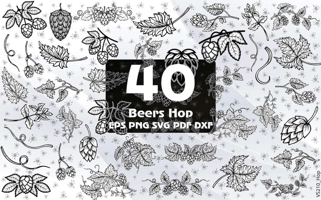 Bier Hopfen SVG PNG Dxf, Hopfen SVG, Hopfen Zweig SVG, Hopfen Clipart ...