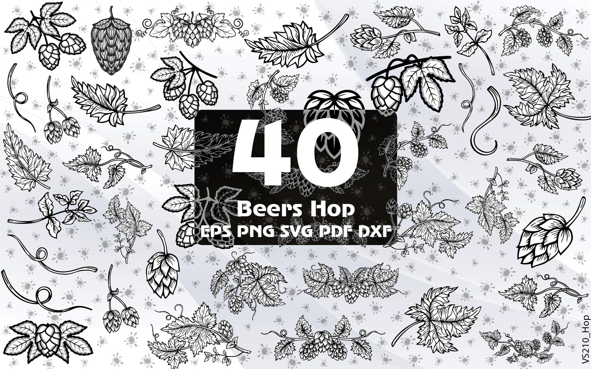 Beer Hops Clipart: 40 Hand-drawn Brewery Vector Images (SVG PNG DXF) - Etsy