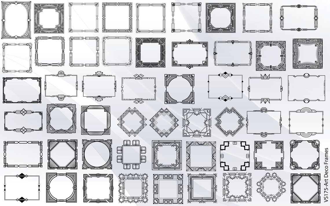 111 Art Deco Element SVG, Art Deco SVG, Art Deco Frame SVG, Art Deco ...
