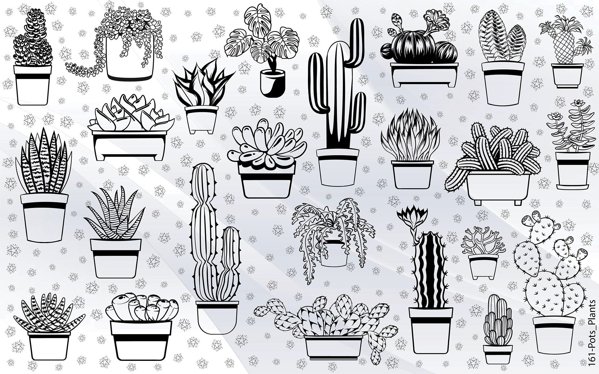 50 Pot Plant SVG, Pot Plant PNG, Pot Plant EPS, Pot Plant Vector, Pot ...