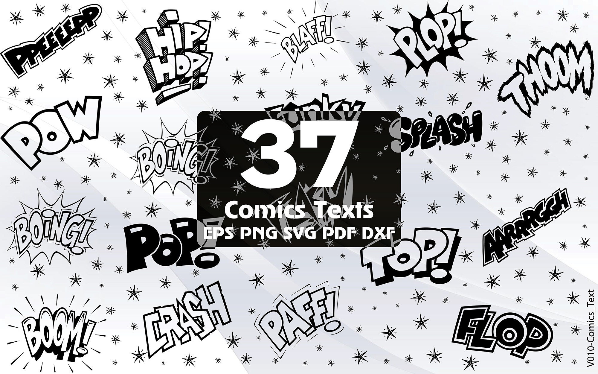 37 Comics Letters Vector Image, Speech Bubbles Bundle SVG Files ...