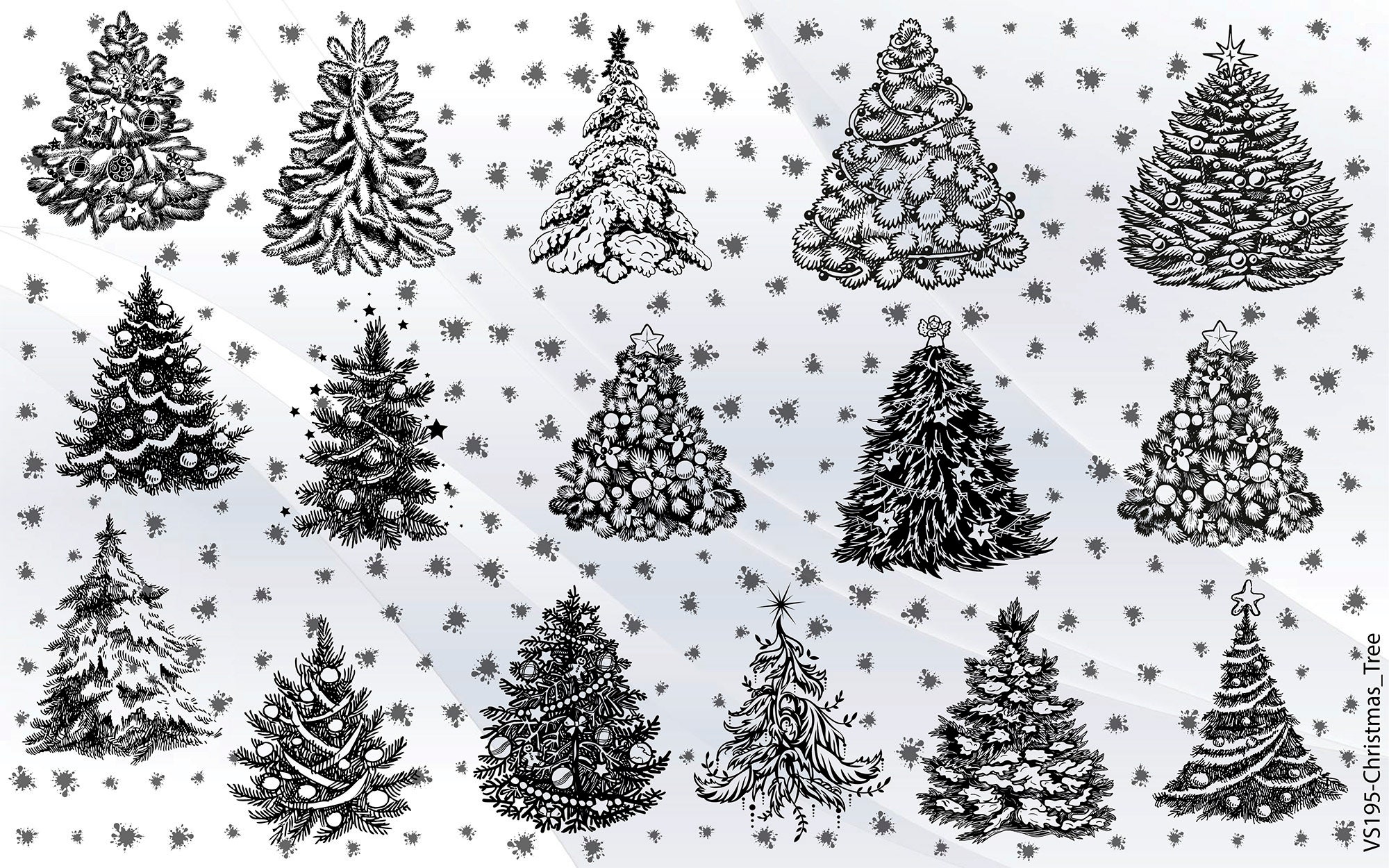 16 Xmas Tree SVG Christmas Tree SVG Christmas Tree PNG - Etsy