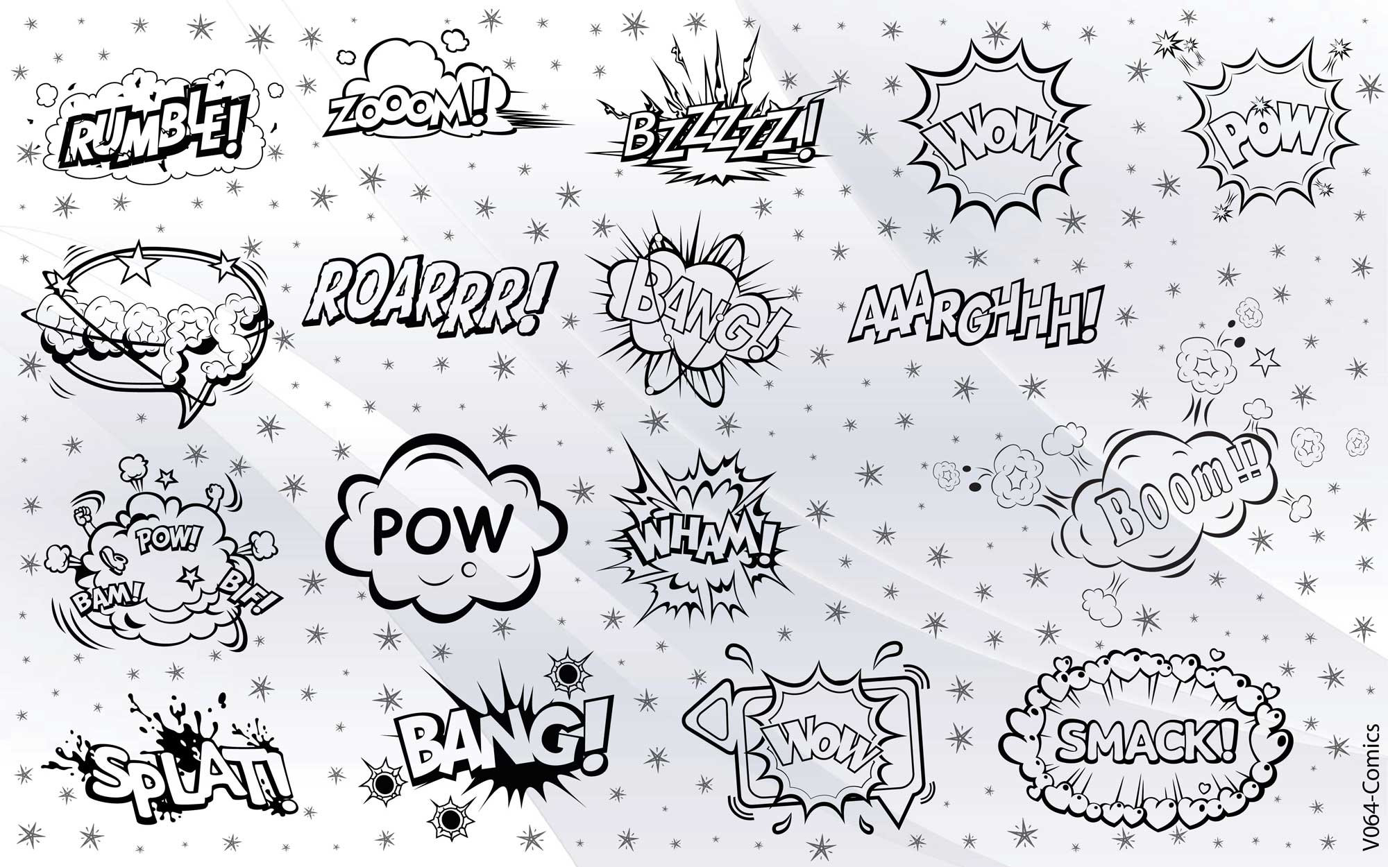 33 Comics Letters Vector Image Speech Bubbles Bundle SVG - Etsy