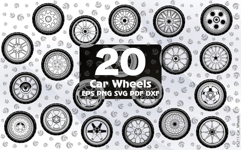 20 Car Wheels SVG, Car Wheels Clipart, Car Wheels PNG, Car Wheels ...
