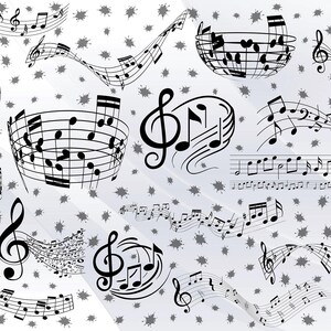 Music Notes SVG Bundle: Vector Graphics Clipart (digital Download) - Etsy