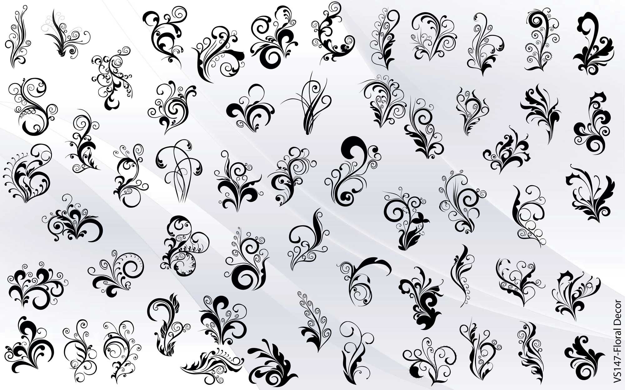 105 Swirl Decor, Floral SVG, Flowers Bundle SVG, Flowers Cut File ...