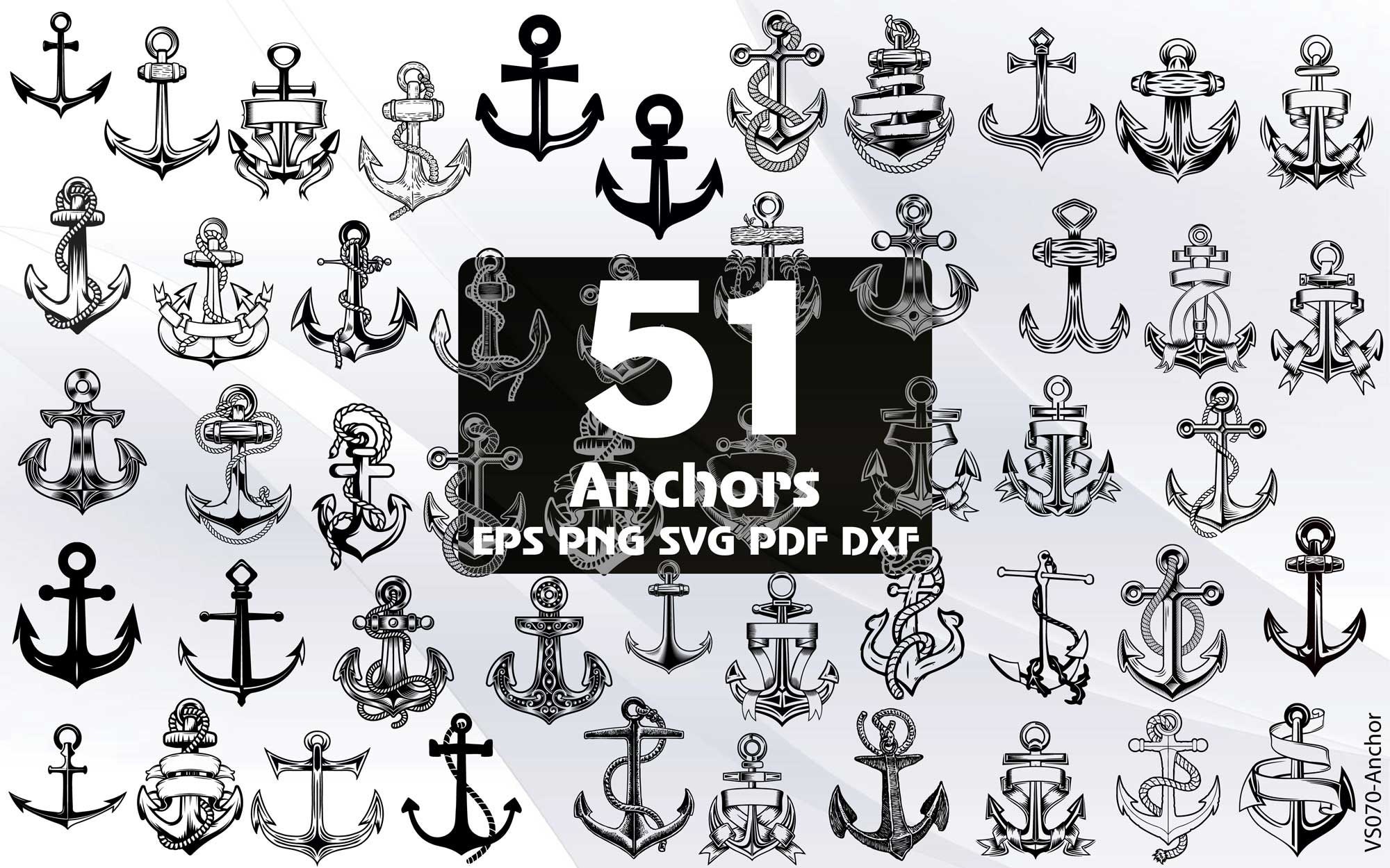 51 Anchor SVG, Nautical Svg, Anchor Clipart, Anchor Vector, Sea Anchor ...
