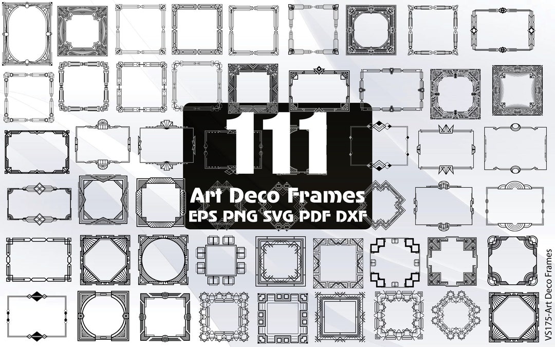 111 Art Deco Element SVG, Art Deco SVG, Art Deco Frame SVG, Art Deco ...