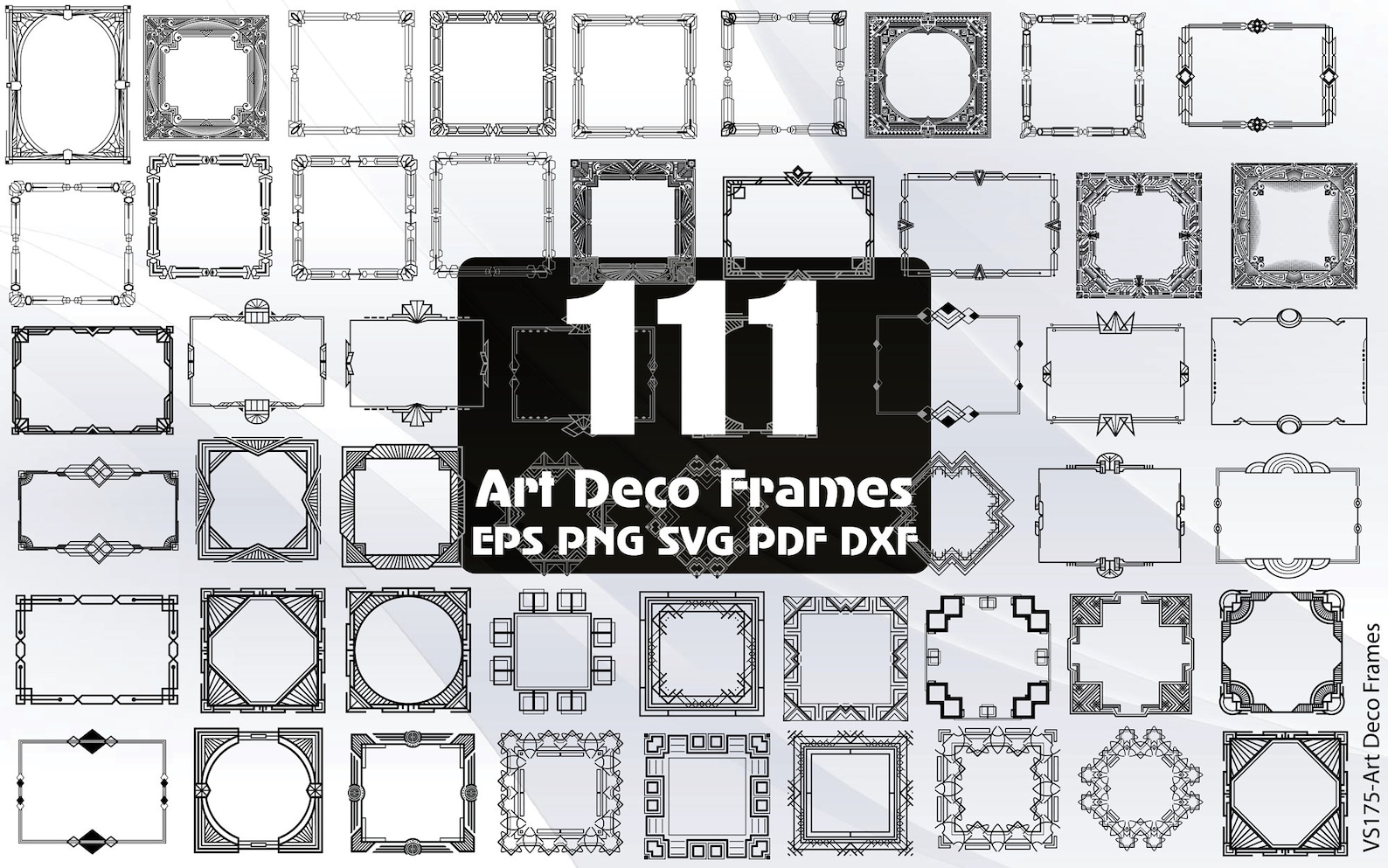 111 Art Deco Element SVG, Art Deco SVG, Art Deco Frame SVG, Art Deco ...