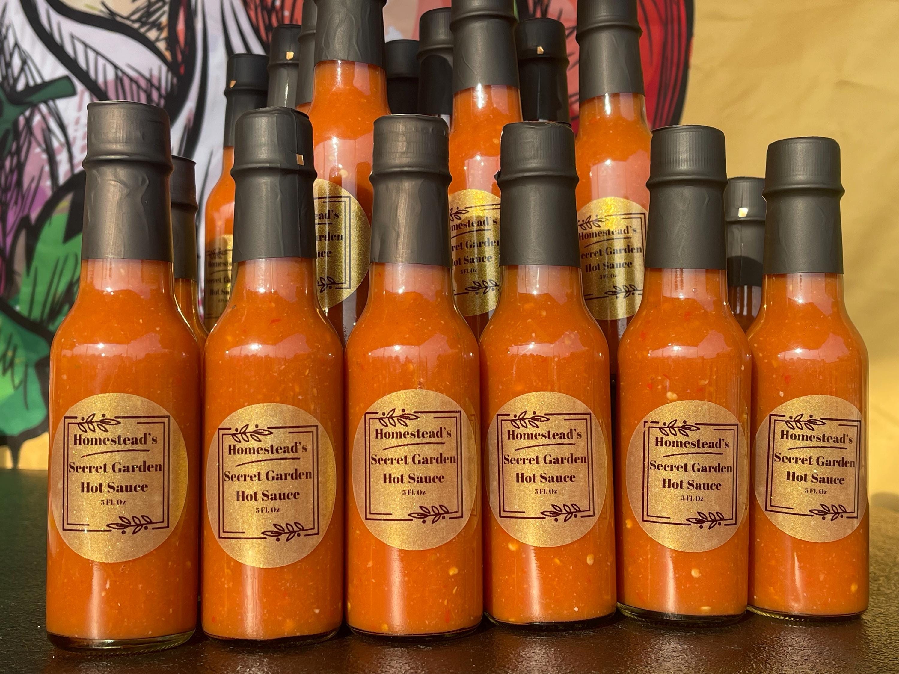 Homestead’s Hot Sauce, Secret Garden 6-pack, Gift Pack, Hot Sauce ...