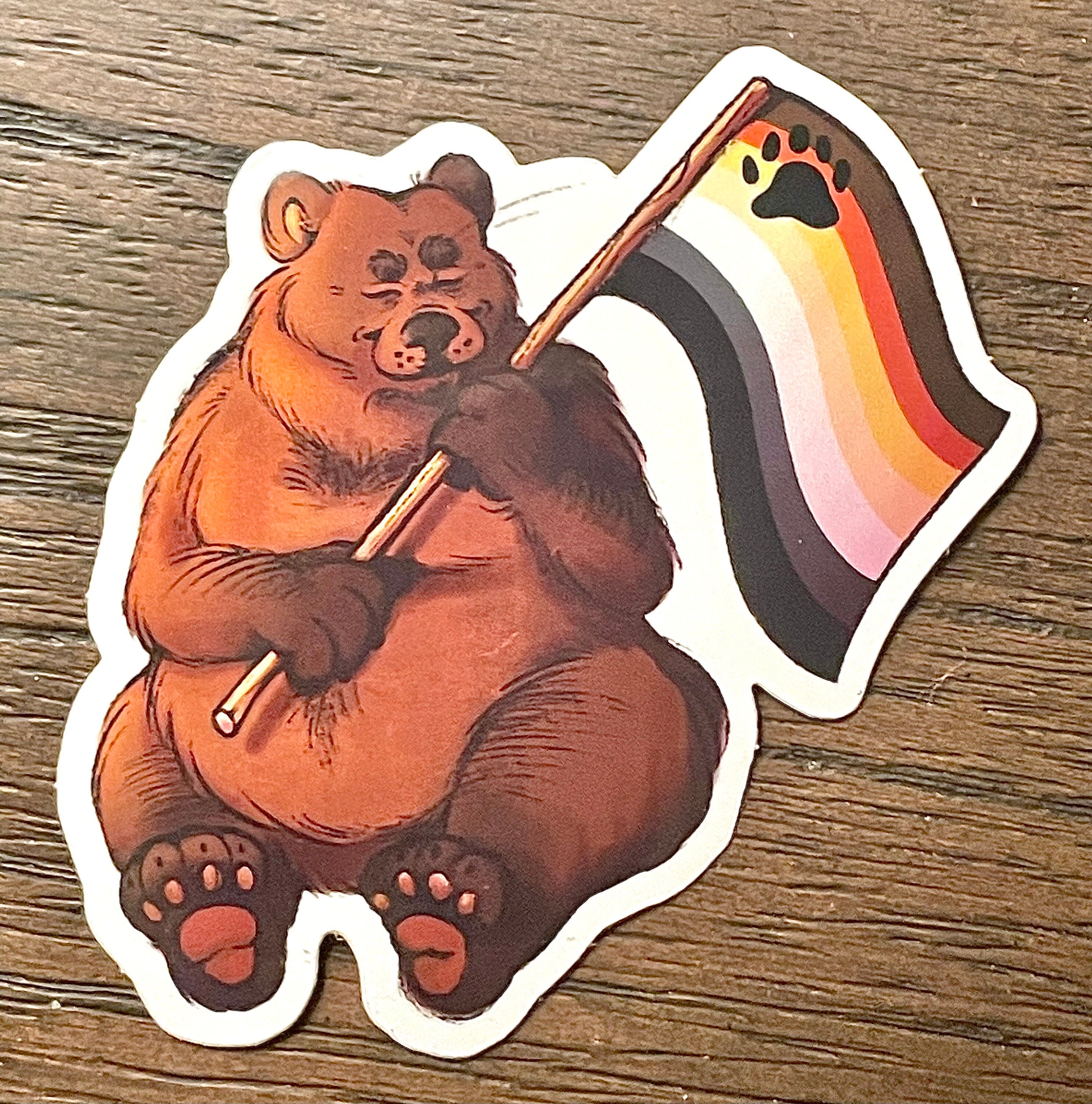 Bear Pride Grizzly Sticker - Etsy