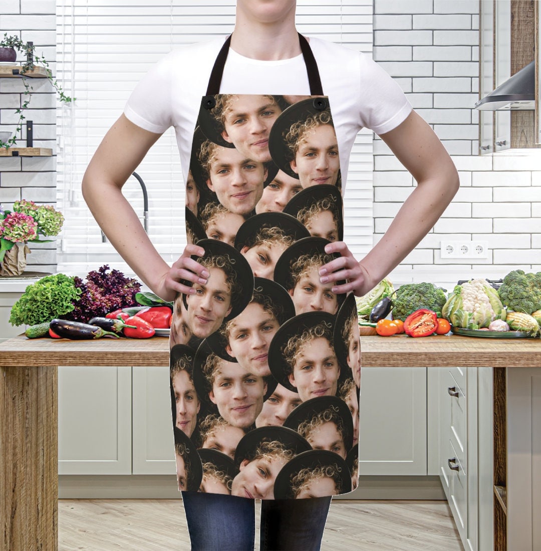 Personalized Face Mash Photo Apron Personalized Faces Apron Custom Face ...
