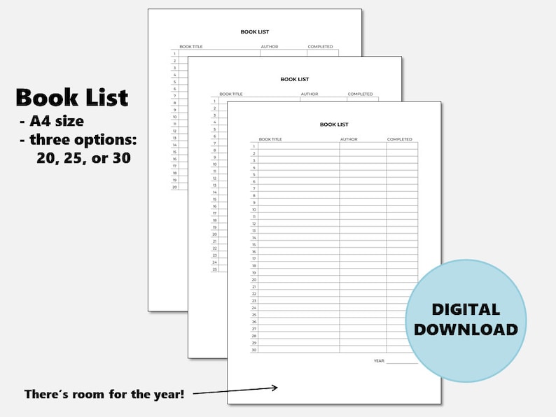 Book List. Reading Log. Book Tracker. Books I've Read. Reading Tracker ...