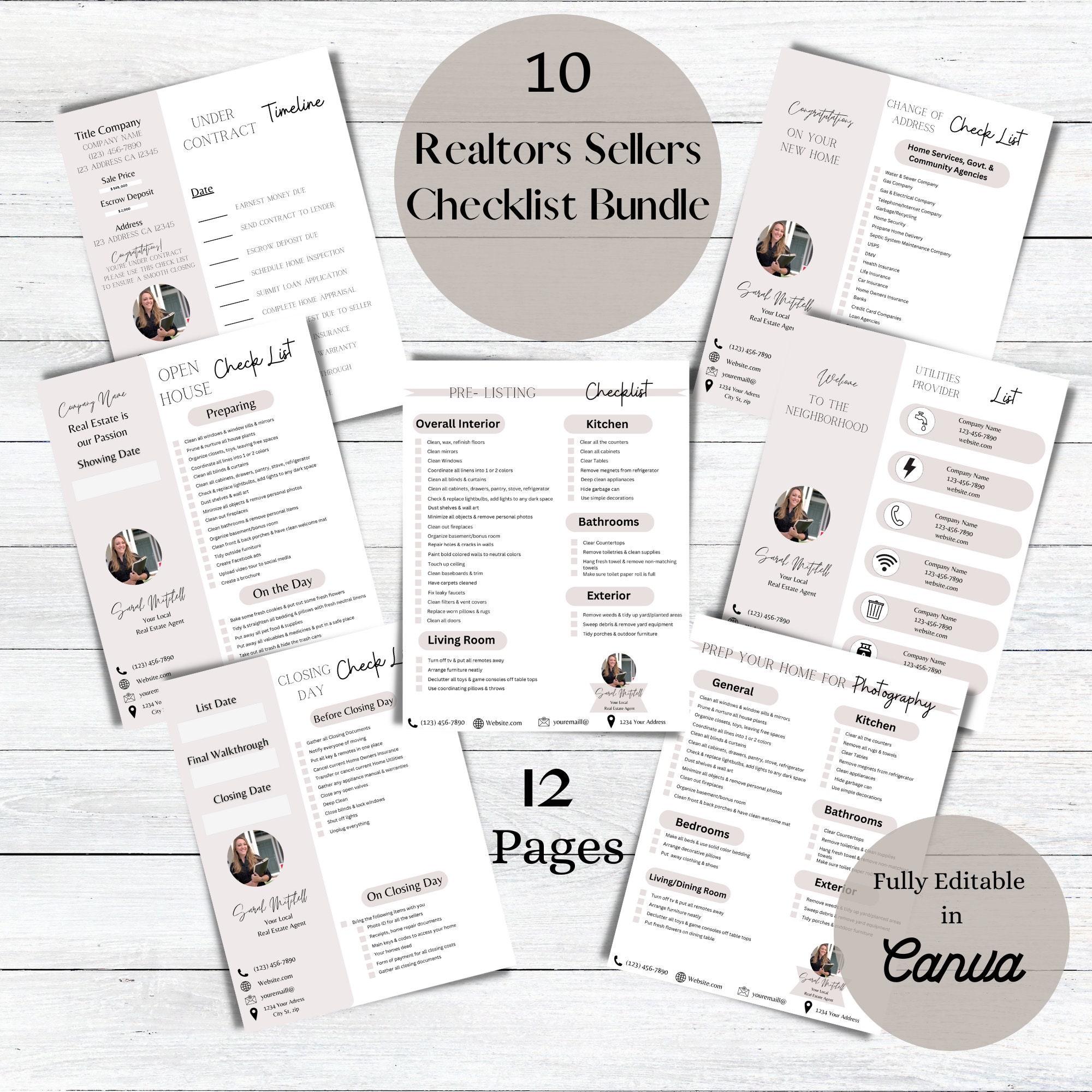 Real Estate Checklist Bundle, Home Seller Checklist, Realtor Marketing ...