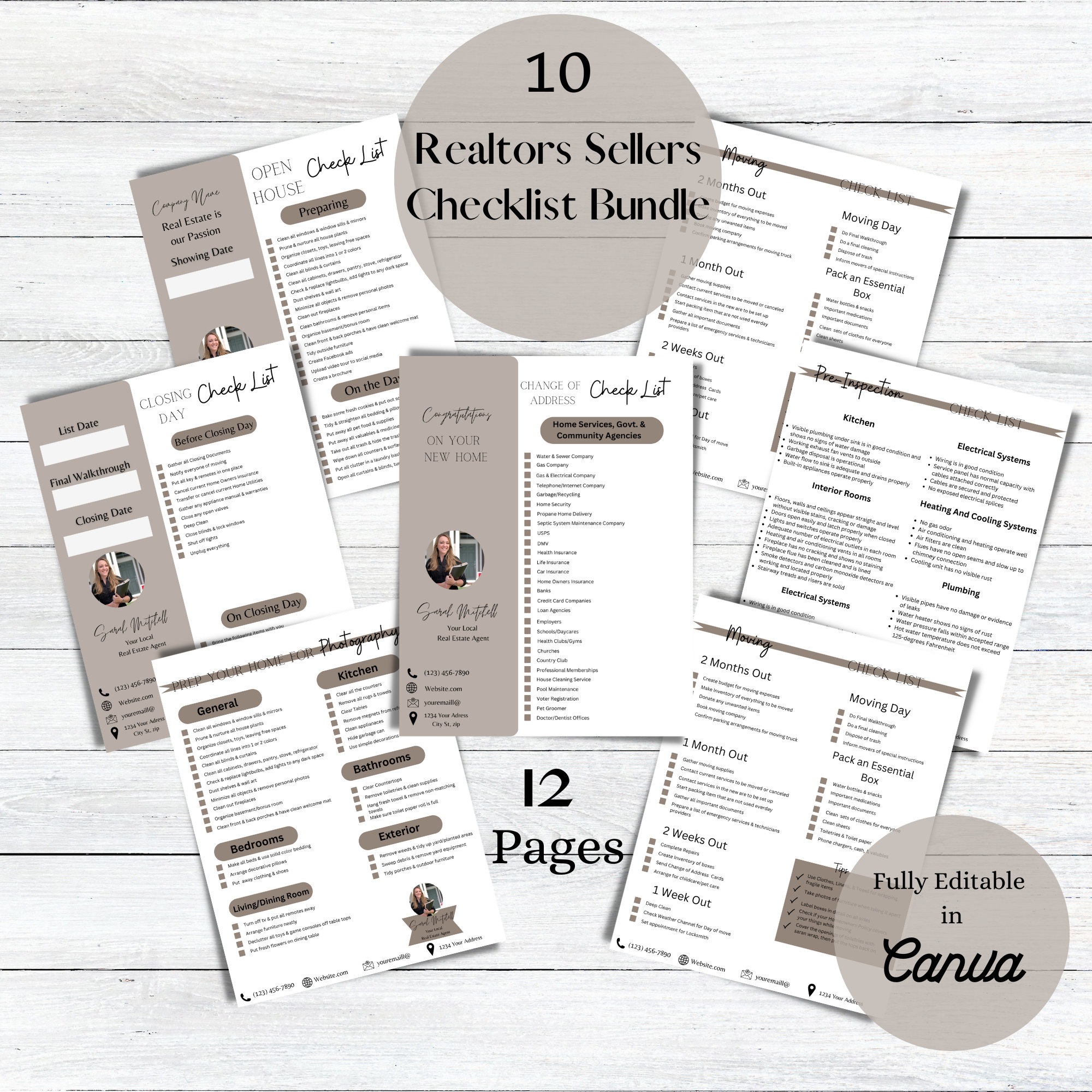 Real Estate Checklist Bundle, Home Seller Checklist, Realtor Marketing ...