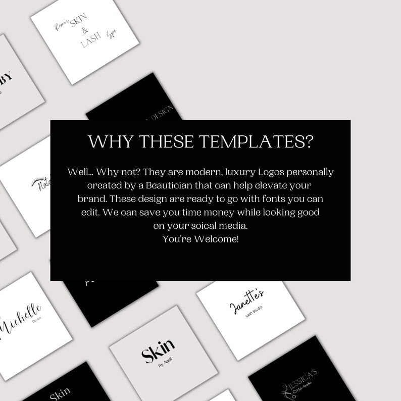 Hair Stylist Logos Beauty Logo Spa Logos Editable Logo Template ...