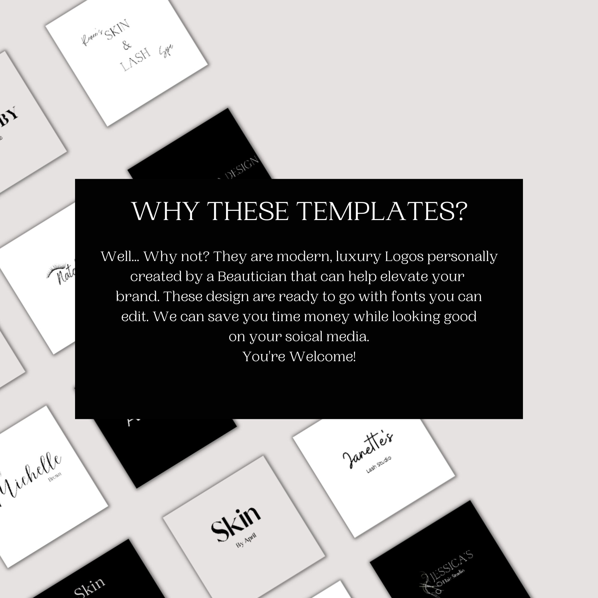 Hair Stylist Logos Beauty Logo Spa Logos Editable Logo Template ...